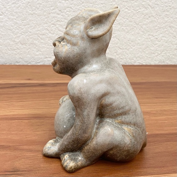 Art | Vintage Glazed Ceramic Gargoyle Mythical Gothic Collectible 55 ...